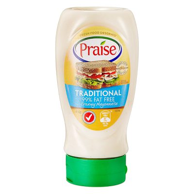 Praise Mayonnaise Squeeze Lite 410g x 12 - Global Food Products