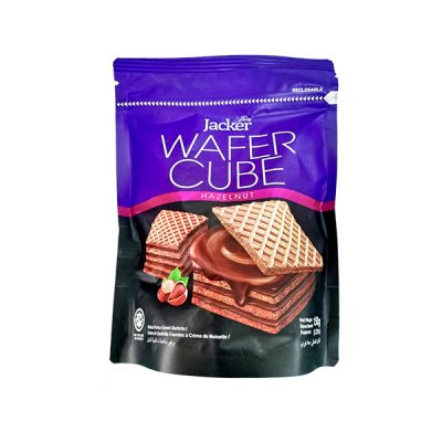 Jacker Wafer Cube Hazelnut 150g x 24 - Global Food Products