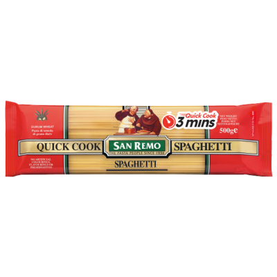 San Remo Quick Cook Spaghetti (Quick cook 3 mins) 500g x 12 - Global ...