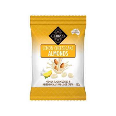 Hugos Lemon Cheesecake Almonds 120g x 12 - Global Food Products