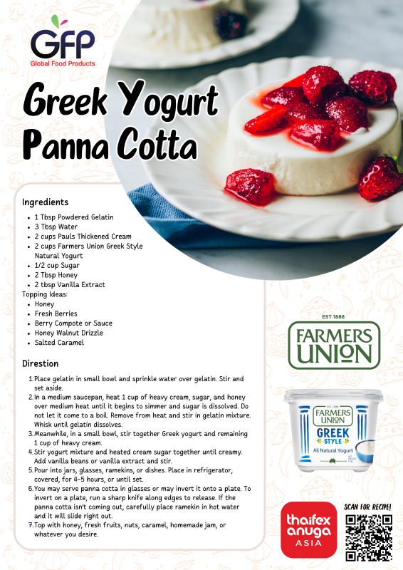 Greek Yogurt Panna Cotta - Global Food Products