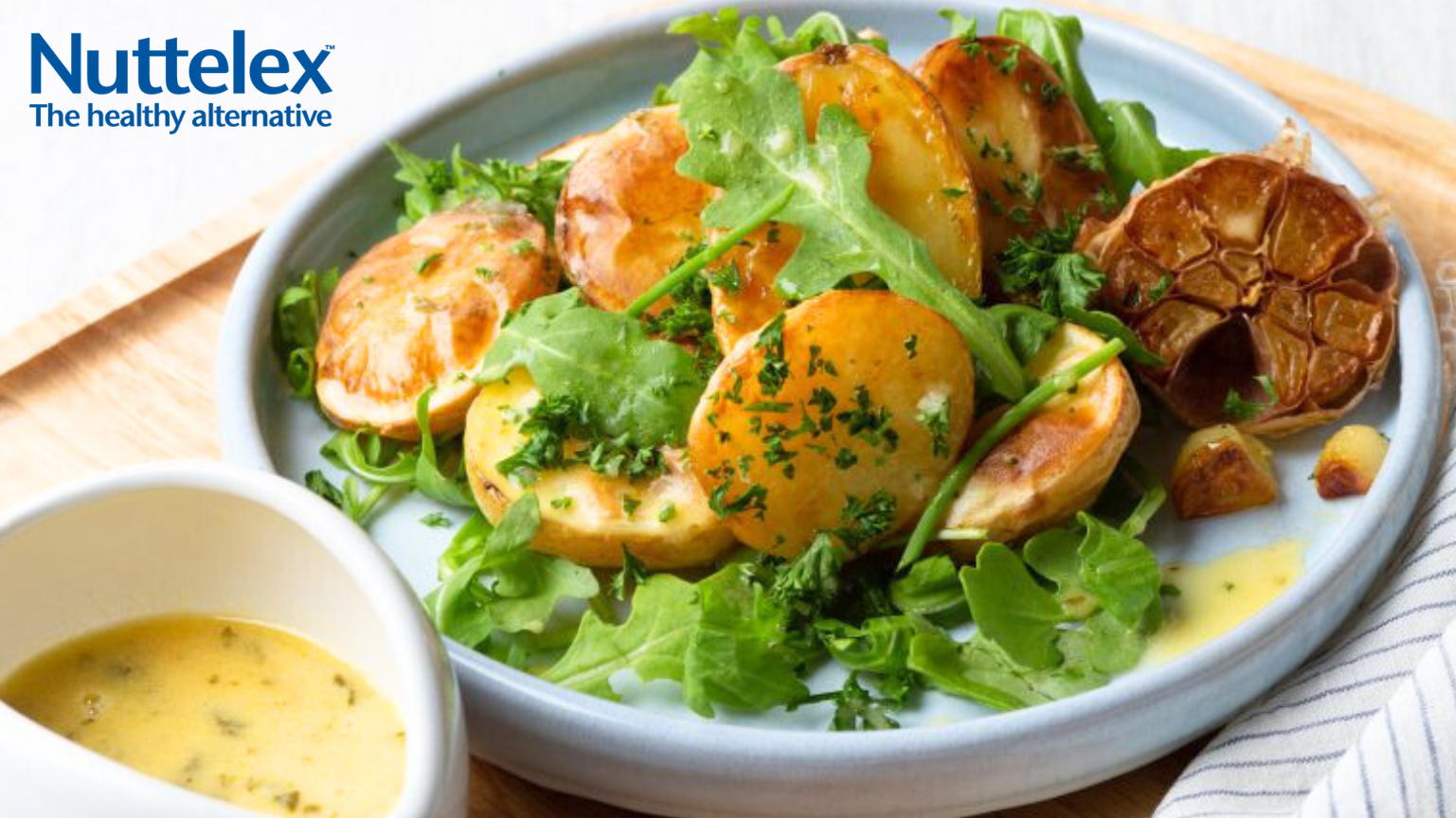 Potato & Chive Salad with Nuttelex Lemon Dressing - Global Food Products