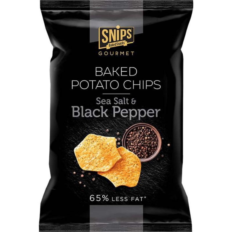 (4985)Snips Potatoes Chips Gourmet Salt & Black Pepper 20x100g - Global ...